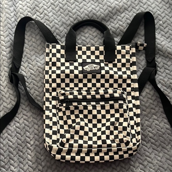 Vans | Bags | Vans Black And White Checkered Backpack | Poshmark